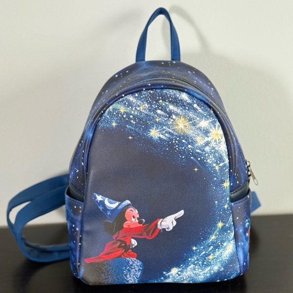 Disney | Bags | Disney Fantasia Magic Sorcerer Mickey Mini Backpack ...